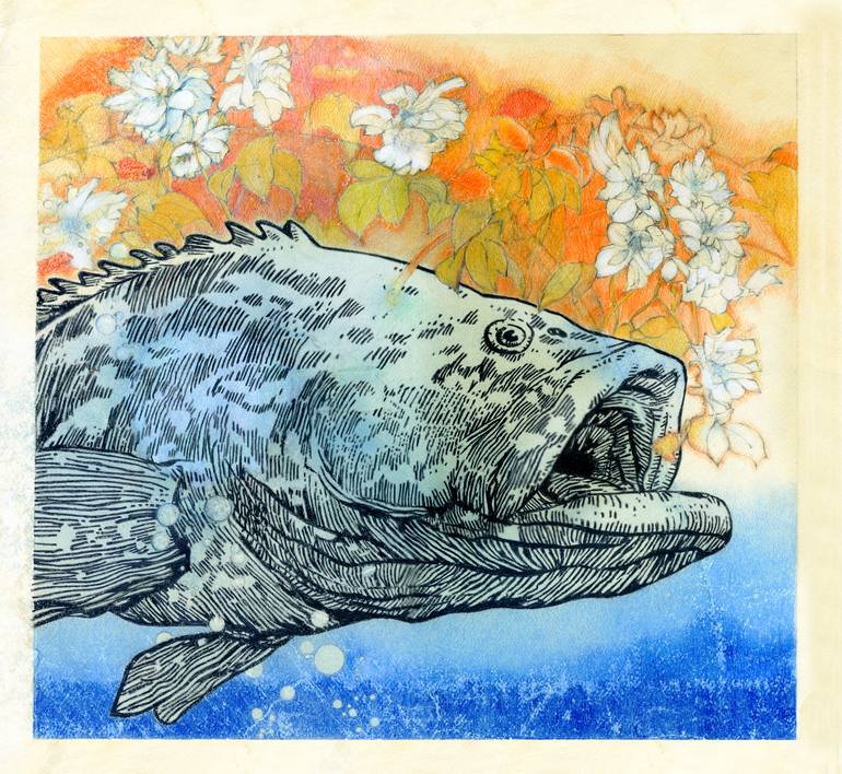 Moonfish Drawing by Dan Tomberlin | Saatchi Art