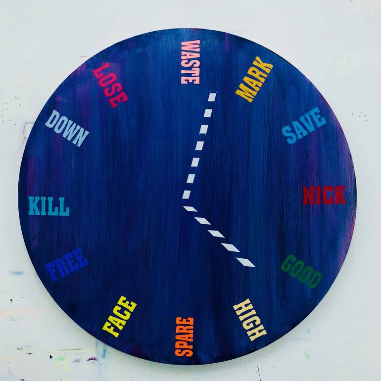 Waste Clock Painting by Skip Victor | Saatchi Art