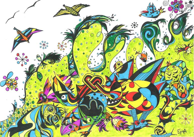 Nightmare Drawing by Ema Ribeiro | Saatchi Art