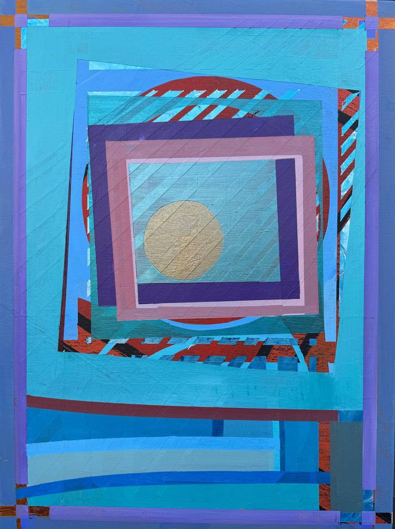 Blue Square Painting by john long | Saatchi Art