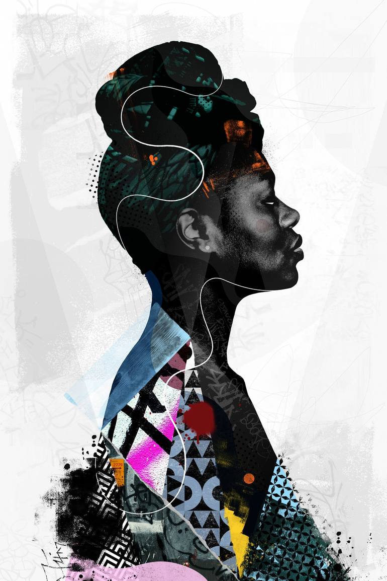 Afrofemme #5 - Limited Edition of 10 Mixed Media by Madder And Kohl ...