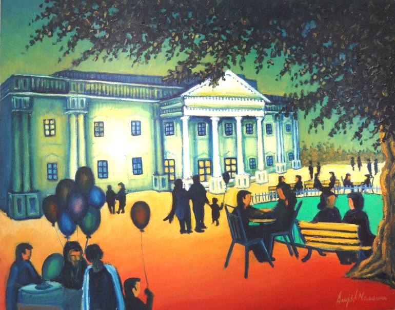 Jinnah Library Painting by Naeem Amjad | Saatchi Art