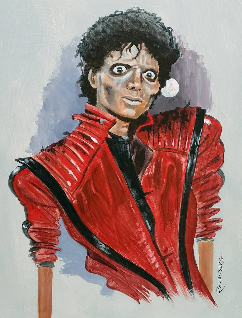 Michael Jackson Thriller Painting by Jeff Rodenberg | Saatchi Art