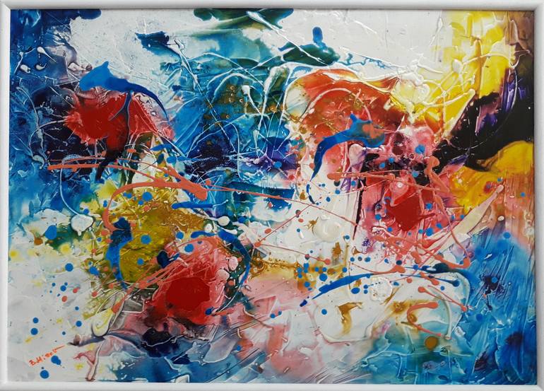 red mark Painting by Bore Minov | Saatchi Art