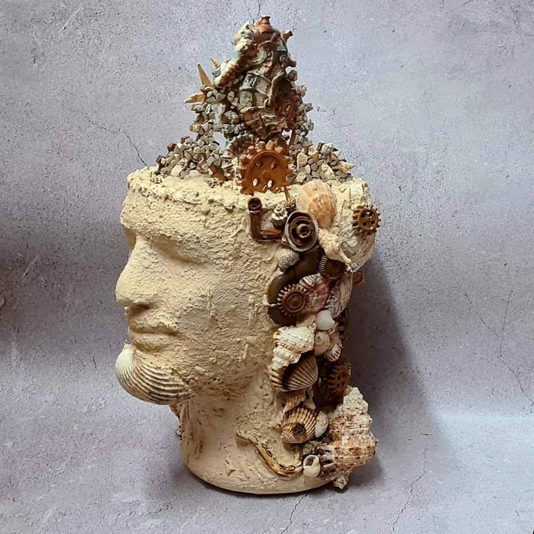 Face of the sea Sculpture by Crea Red | Saatchi Art