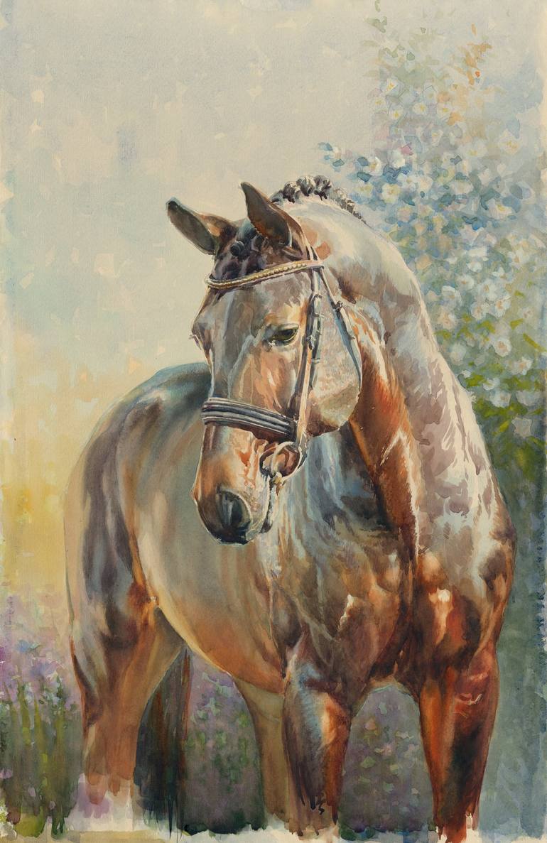 Spring Horse Painting by Valentyn Orikhovskyi | Saatchi Art