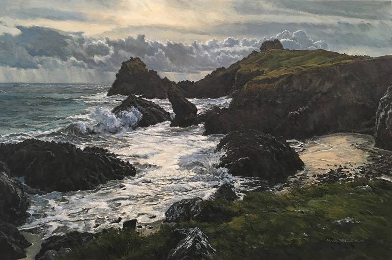 Kynance Cove, November morning Painting by Mark McLaughlin | Saatchi Art