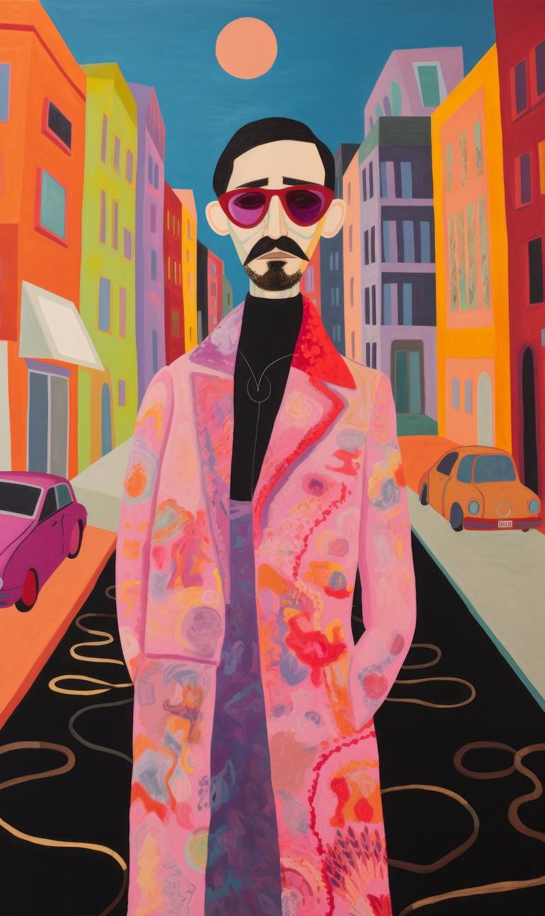 Ringo Starr Tropical Portrait in Pink - Mixed Media Collage Collage by ...