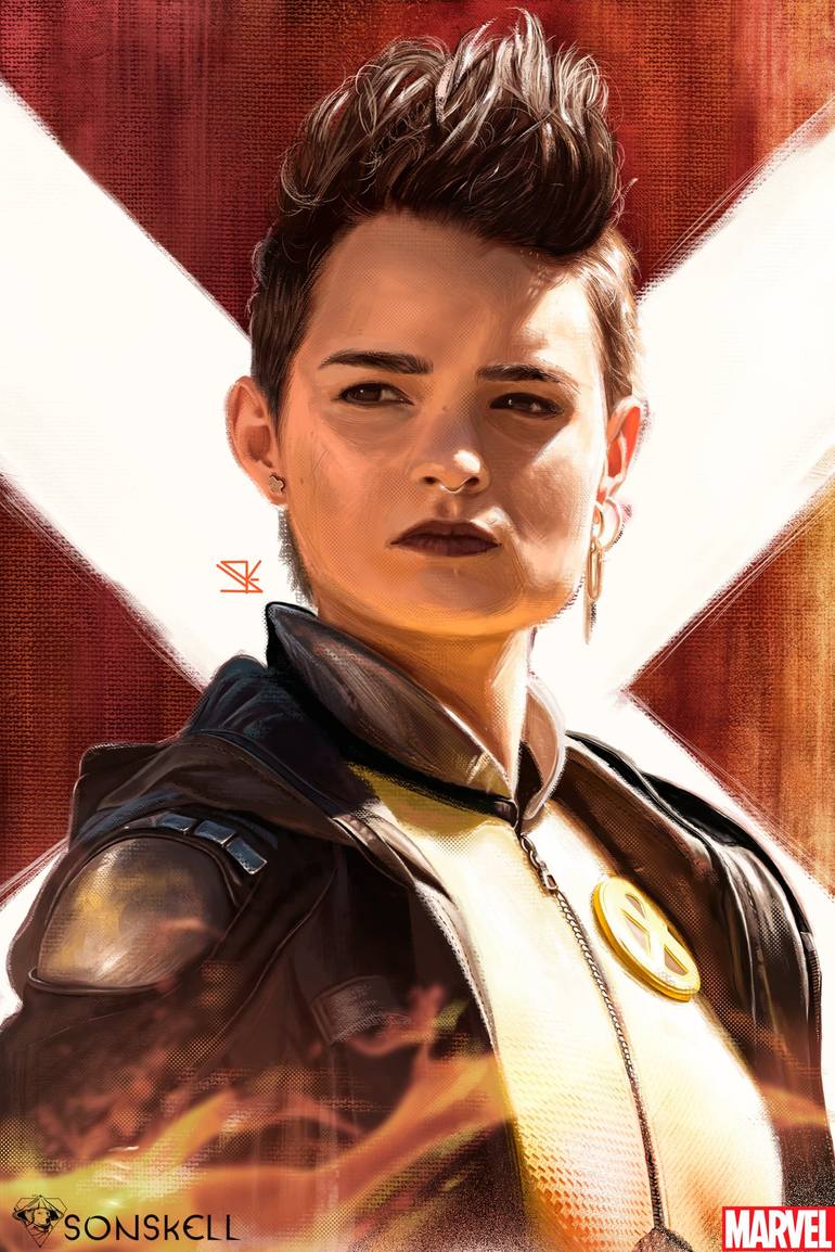Negasonic Teenage Warhead Digital Portrait Drawing by Rick Sonskell ...