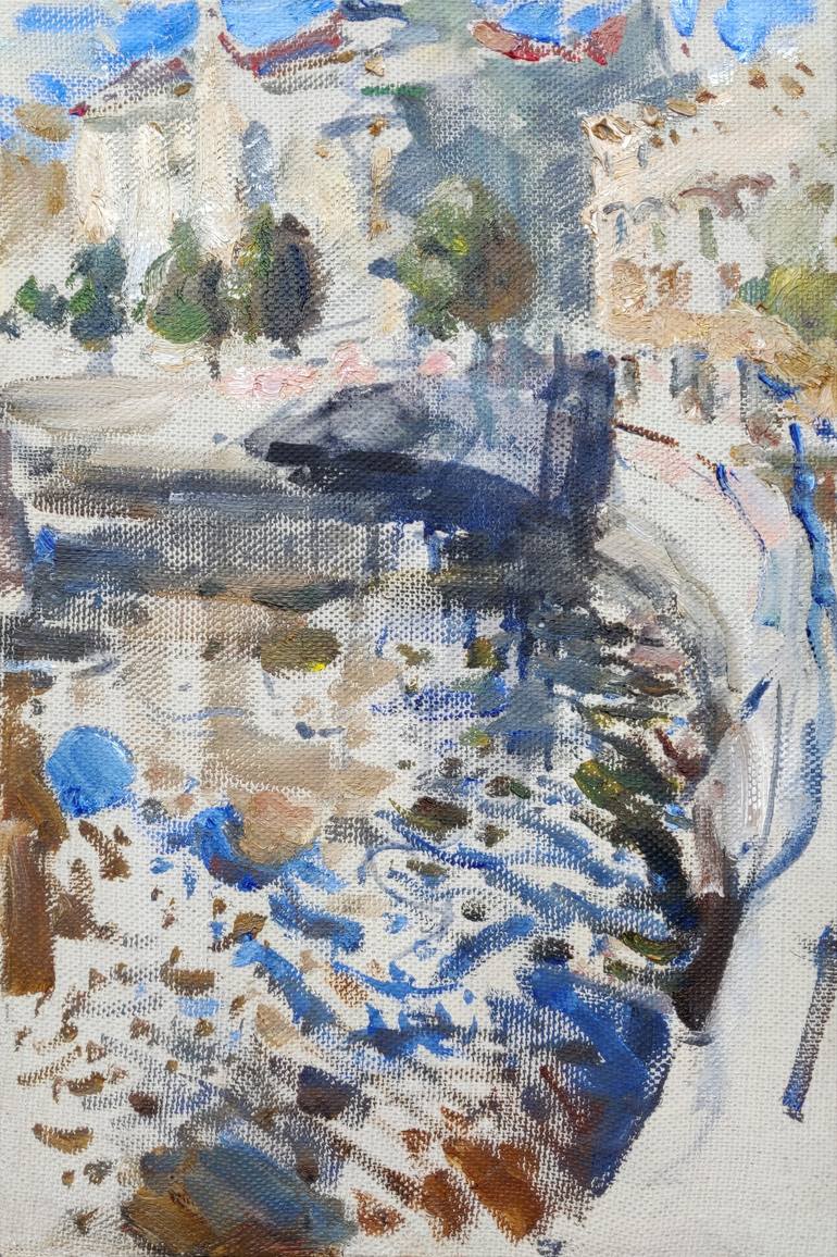 Griboedov channel. Morning Painting by Yuriy Ushakov | Saatchi Art