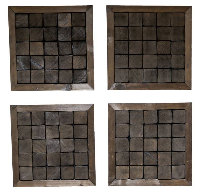 4 Pieces burnt wood sculpture Sculpture by Bucur Andrei | Saatchi Art