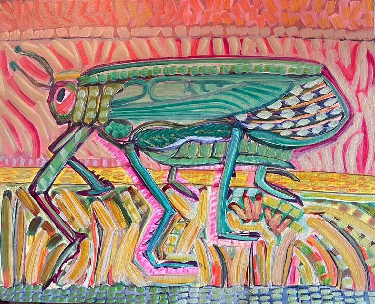Grasshopper Painting by Lisa Kohl | Saatchi Art