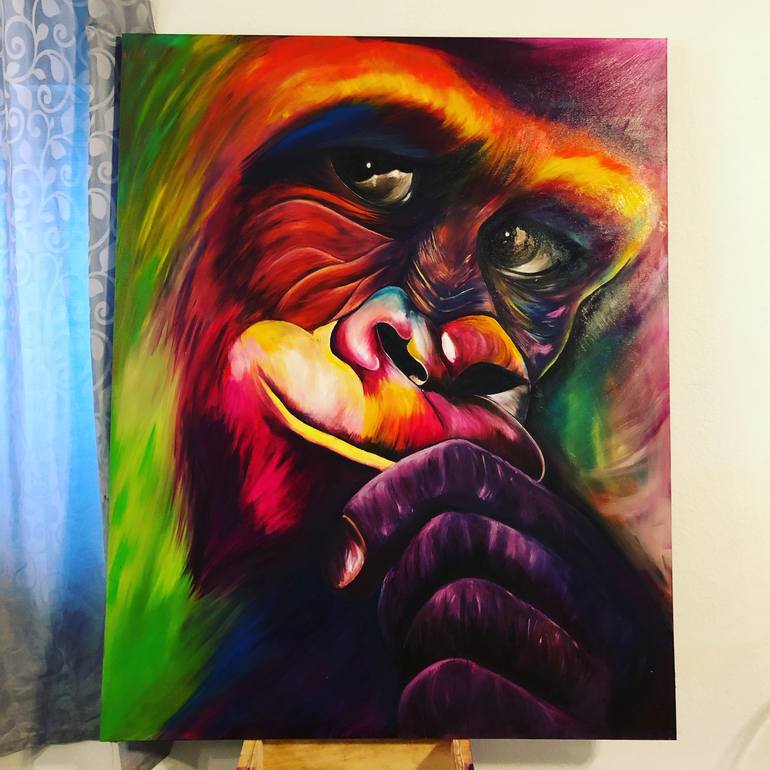 Gorilla man Painting by Ricky Gasca | Saatchi Art