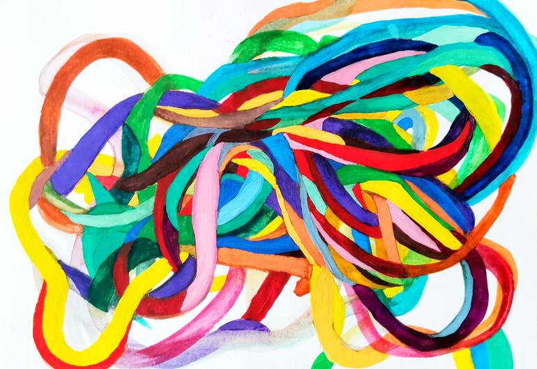 Slither io Painting by Katsiaryna Mi | Saatchi Art