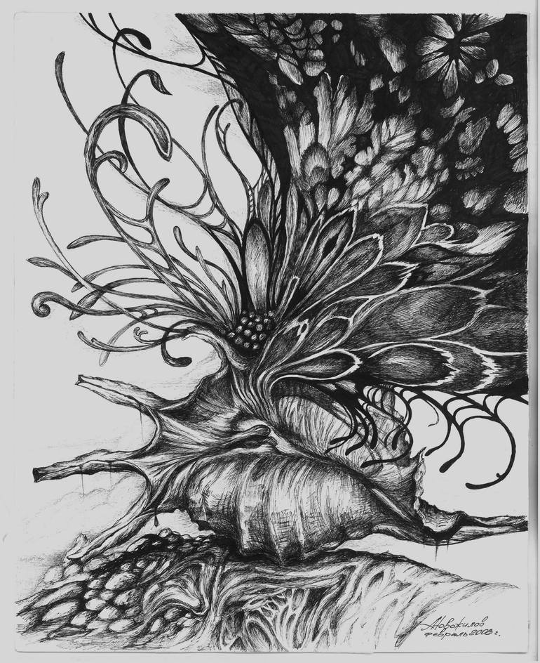 Cocoon Drawing by Aliaksei Navazhilau | Saatchi Art