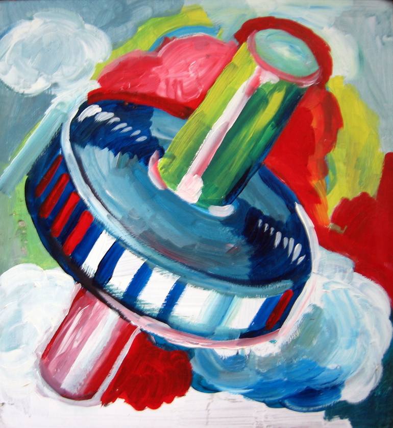 Rotating Forms in the Clouds Painting by Robert Bruce | Saatchi Art