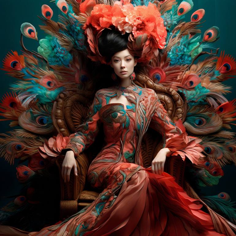 Peacock Chair Digital by Teodora Dimitrova | Saatchi Art