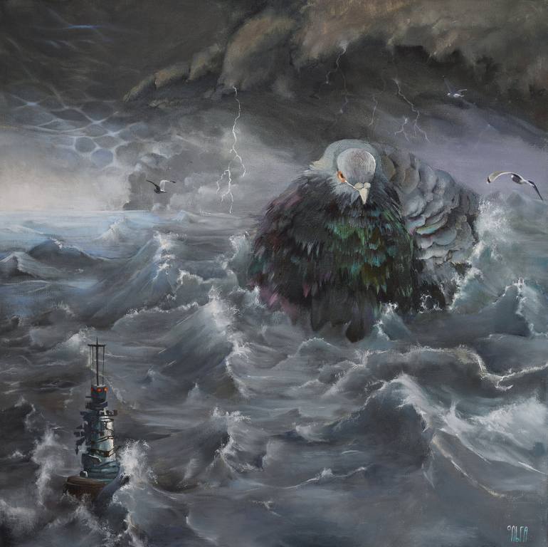 The Storm Research Painting by Olga Golubeva | Saatchi Art