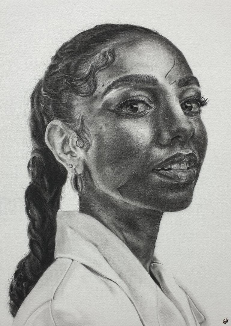 Corinne Foxx Drawing by Emeka Ndulue | Saatchi Art