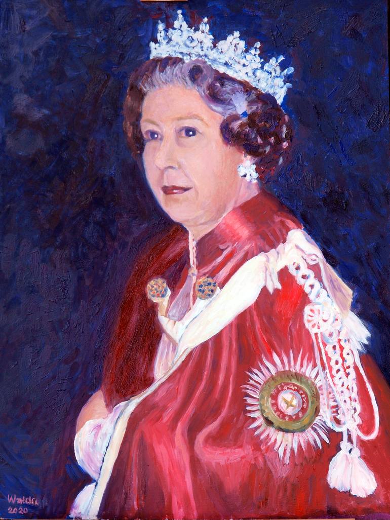 Elizabeth Queen of England, Portrait Painting by Richard Waldron ...