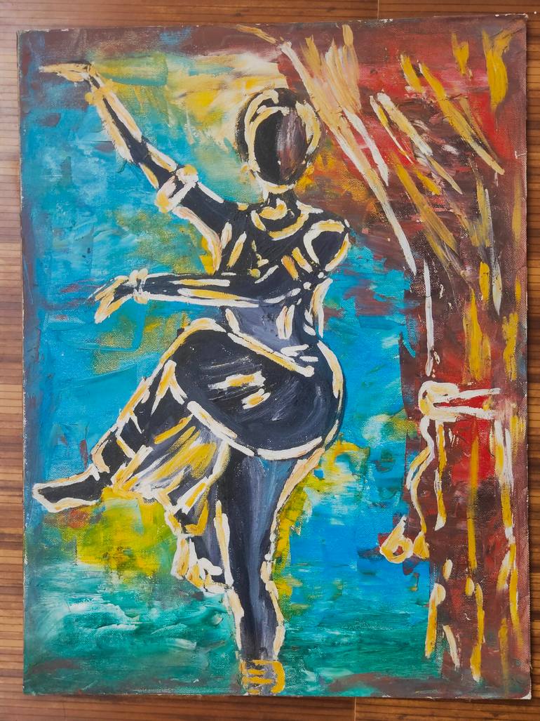 Indian Classical Dance Bharatanatyam Painting by Pradeep Kalipurayath ...