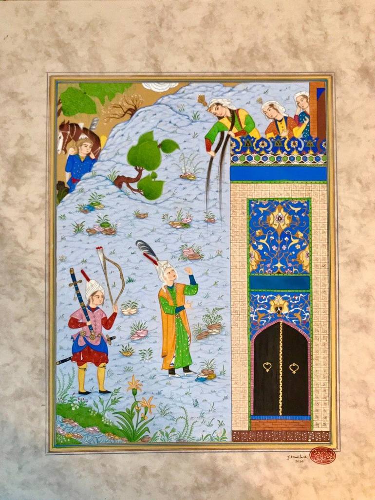 Zal and Rudabeh Painting by Farzaneh Ebadifard | Saatchi Art