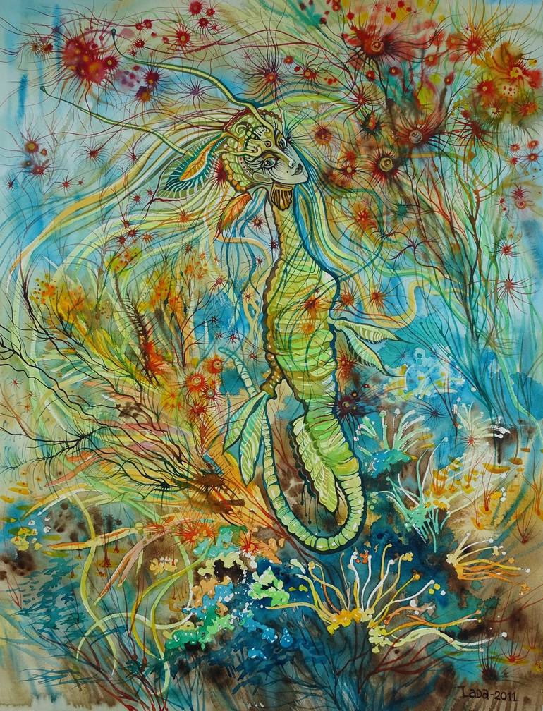 Hidden in the Depth Painting by Lada Stukan | Saatchi Art