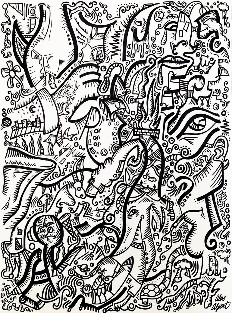 Why Was I Smiling? Drawing by Alex Alpert | Saatchi Art