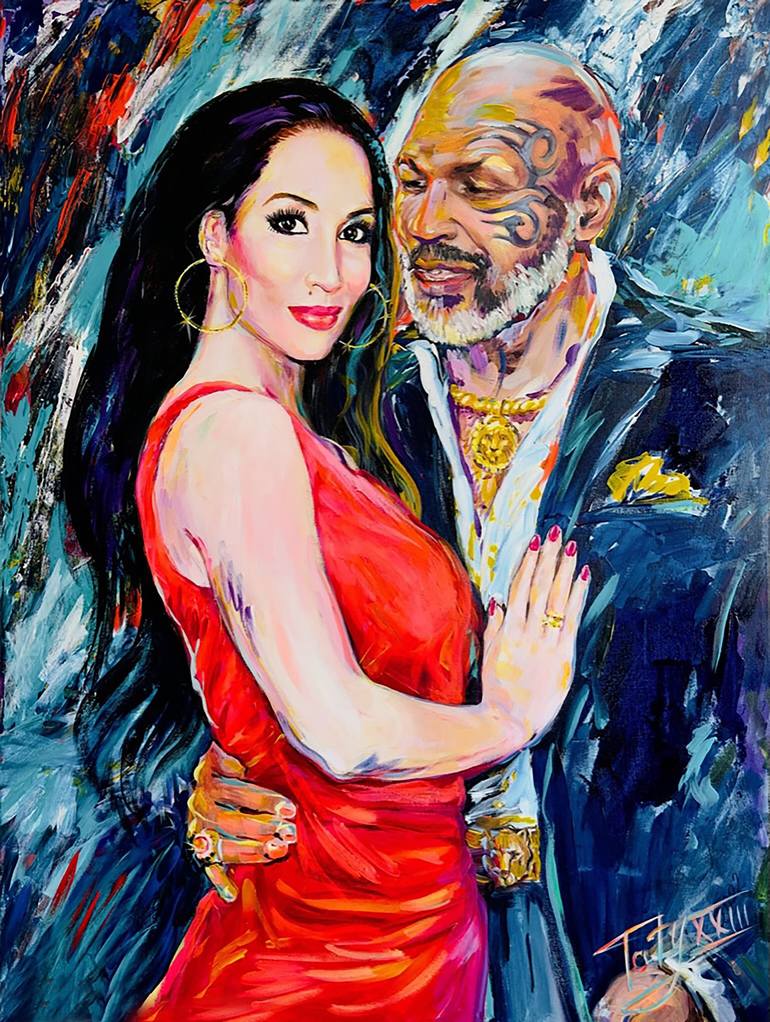 Mike Tyson and Lakiha Spicer Painting by Taty Taty | Saatchi Art