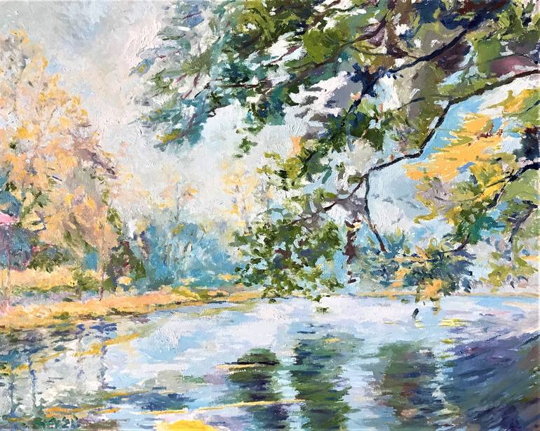 Big Gunpowder Falls Sparks Md. Painting by Steven Hagy | Saatchi Art