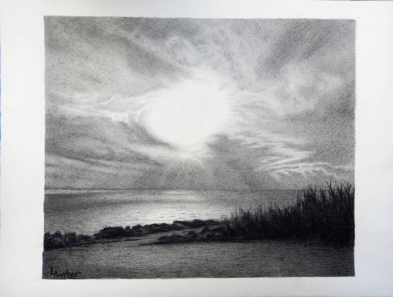 Winter Sun Drawing by Lisa Punter | Saatchi Art