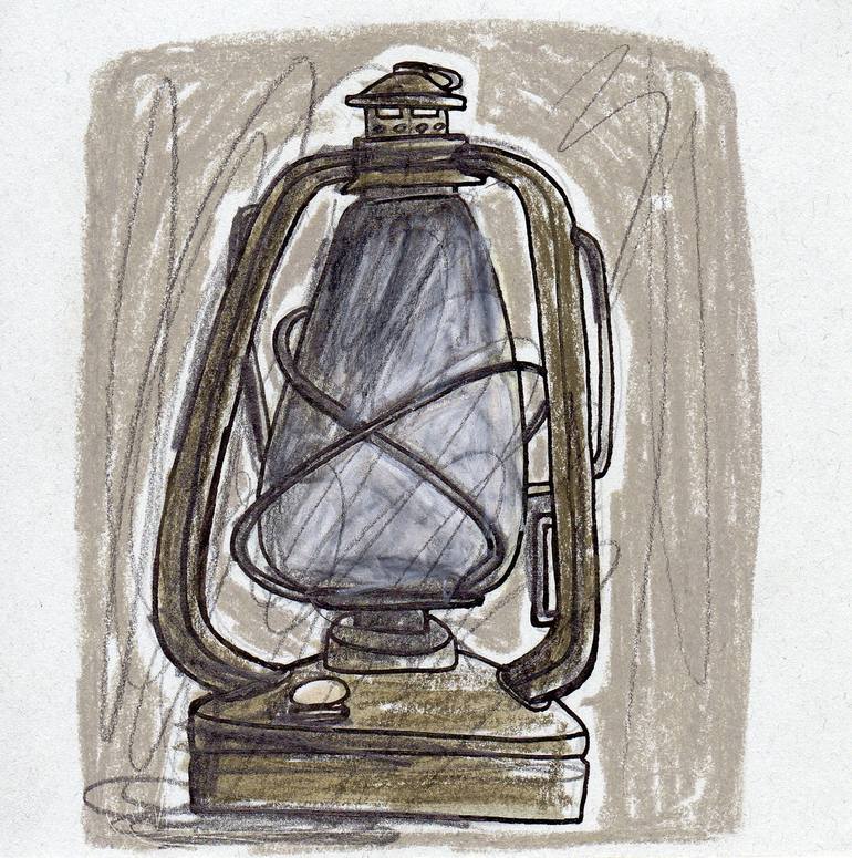 The Old Lantern Drawing by Sasha Luki | Saatchi Art