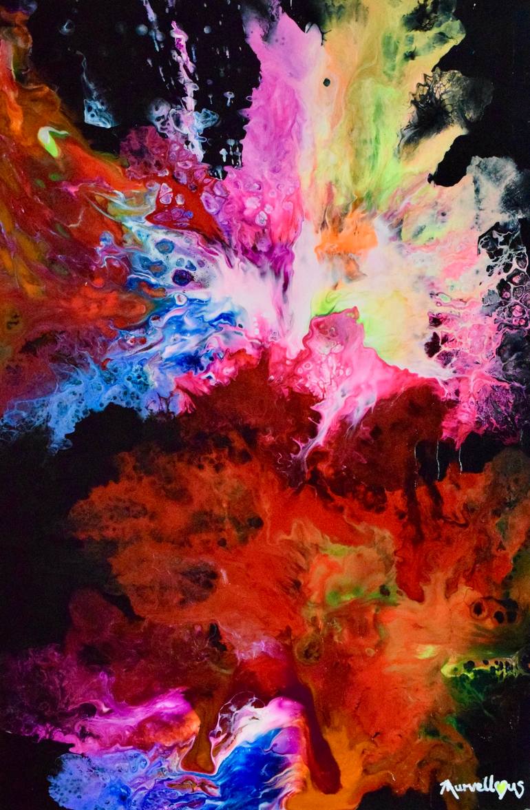 Colour Burst Painting by John Murphy | Saatchi Art