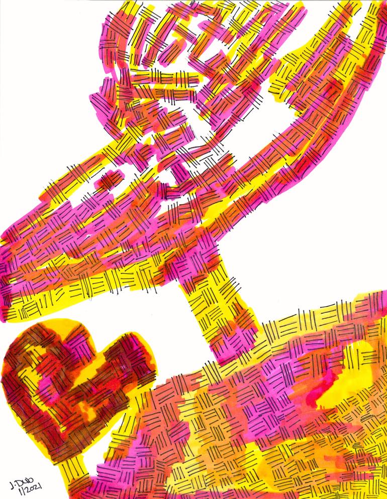 Fighting heart Drawing by Jessica Wrightington | Saatchi Art