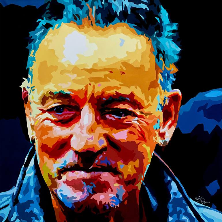 Bruce Springsteen Painting by Wb Taylor Fine Art | Saatchi Art