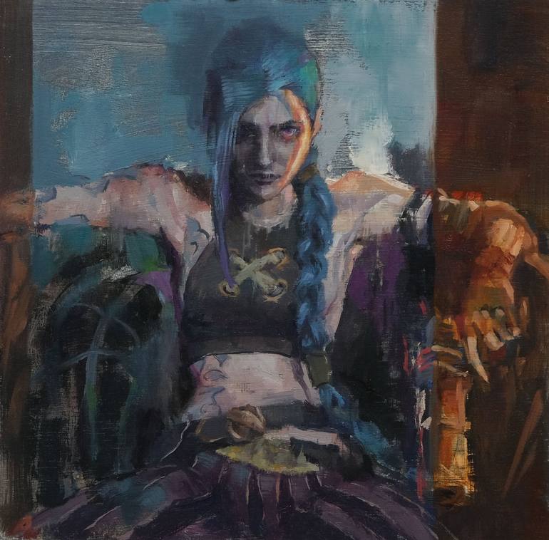 Jinx Painting by Maria Lizaso | Saatchi Art