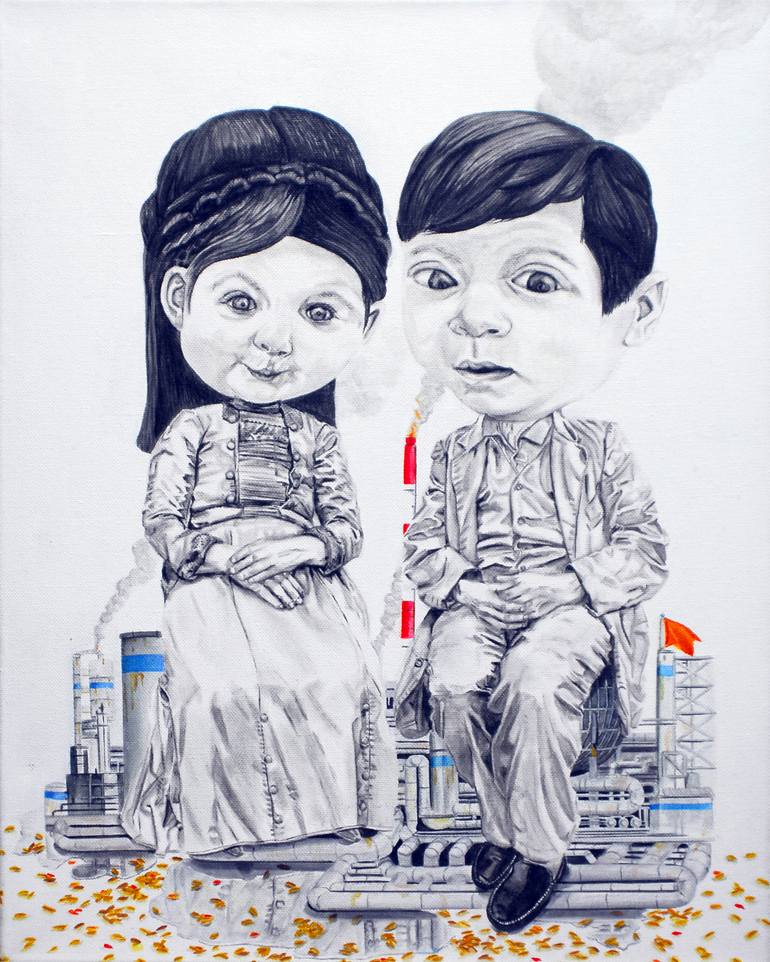 Industry Cast Painting by Paul Sharp | Saatchi Art