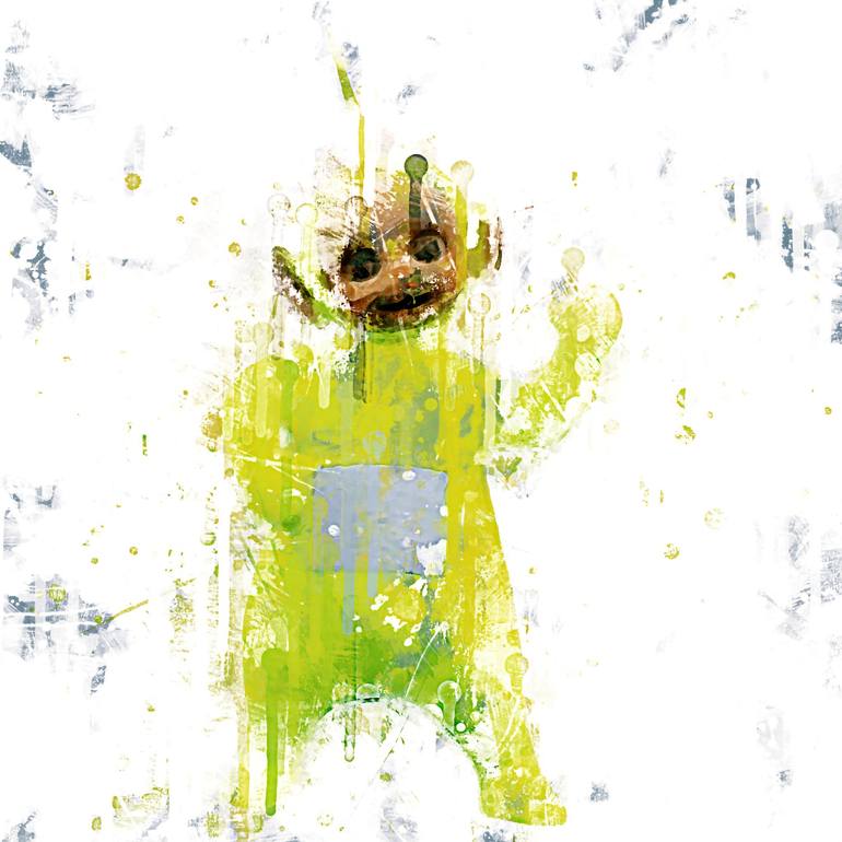 Cartoon Teletubbies Dipsy character painting watercolor animation ...