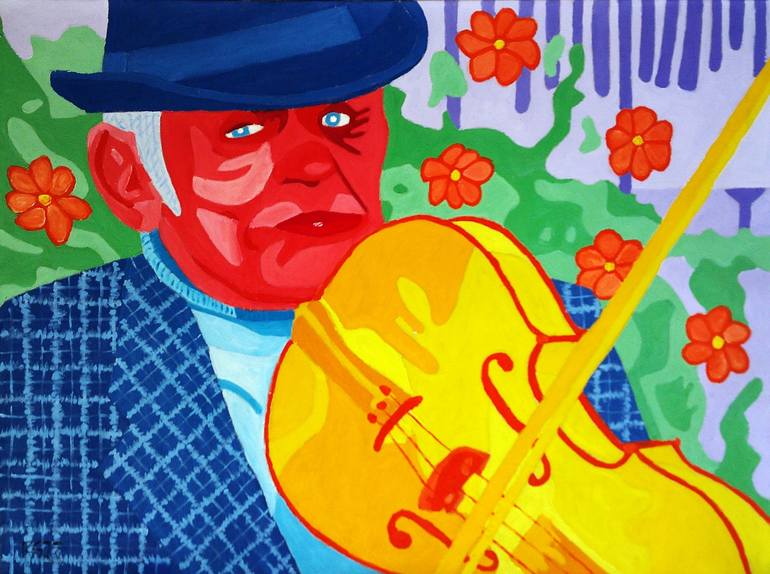 Fiddler Painting by Randall Steinke | Saatchi Art