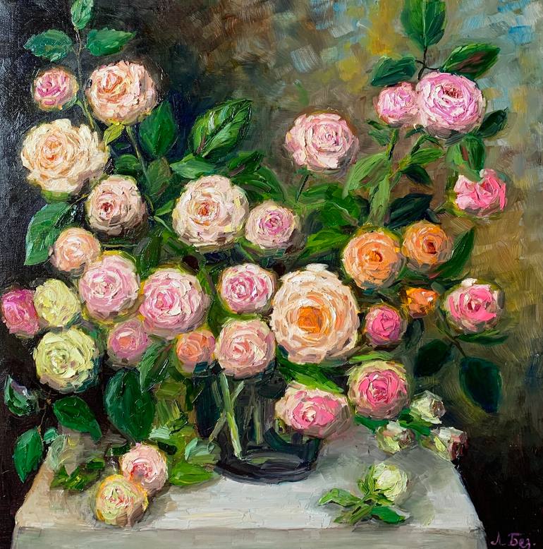 Roses Painting by Lyudmila Bezuglaya | Saatchi Art