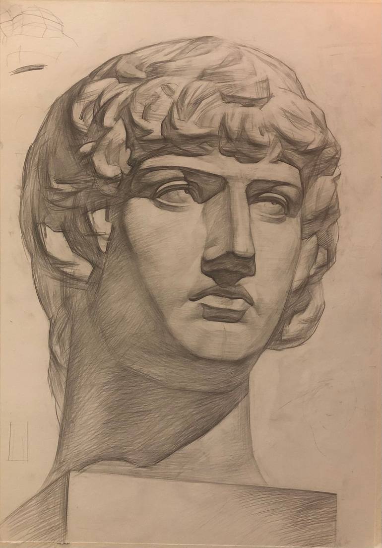 Academic drawing Of Antinous Drawing by Oleg Kremlev | Saatchi Art