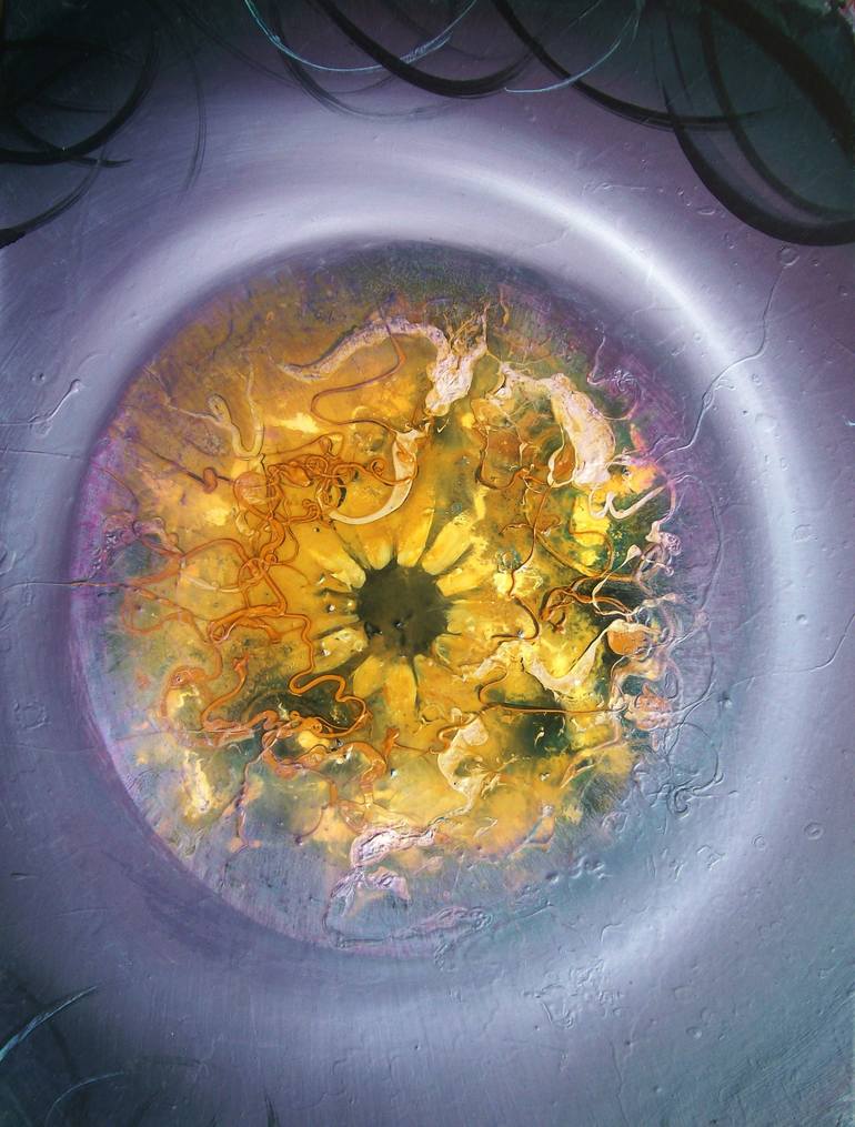 Yellow eye Painting by Mladen Stankovic | Saatchi Art