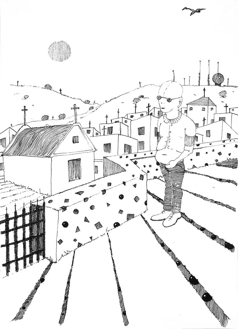 Watcher Drawing by Kuba Grydniewski | Saatchi Art