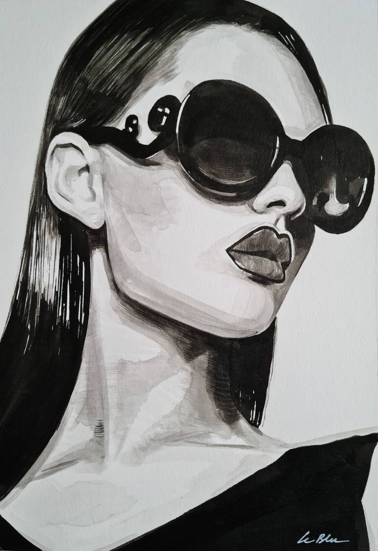 Glamour Drawing by Gilles Leblu | Saatchi Art