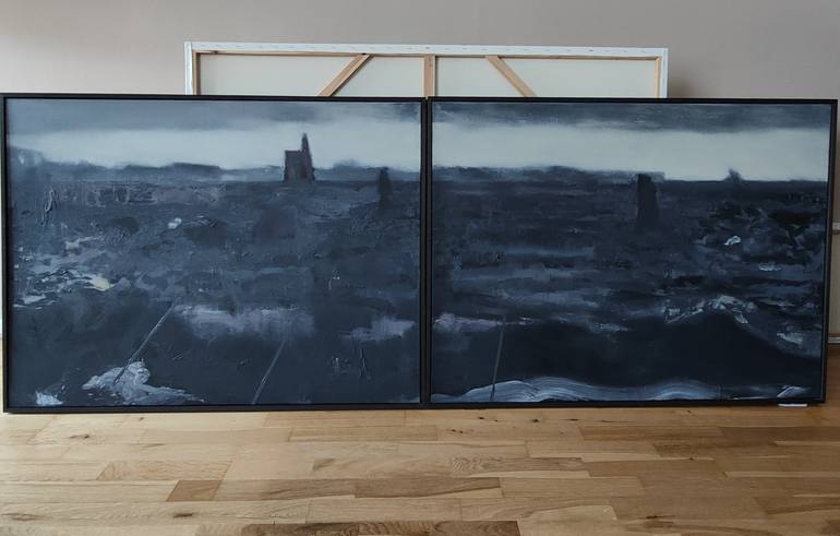 Staten Island After Hurricane Sandy Painting by Andrew Laird | Saatchi Art