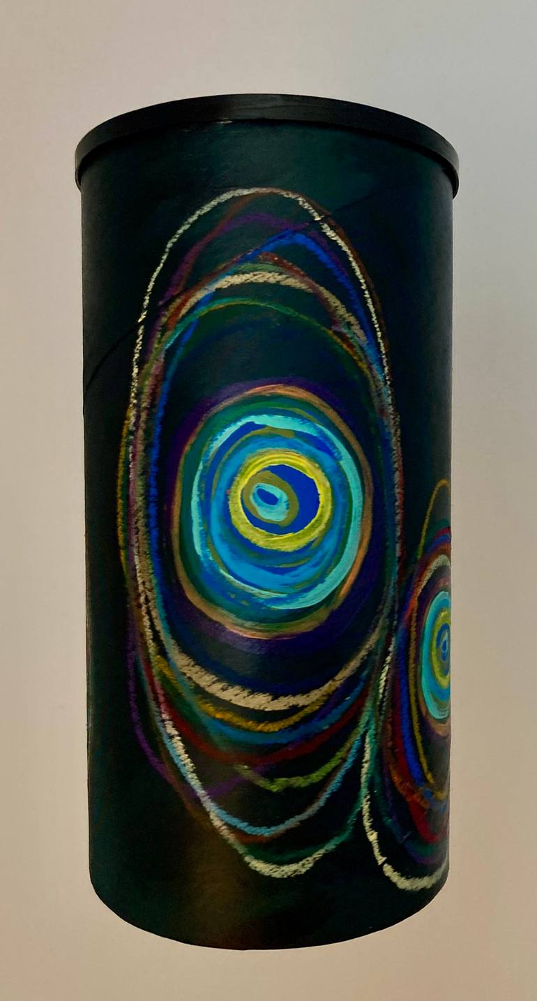 Blue Energy Blasts (suspended painted sculpture) Painting by Ray Harter ...