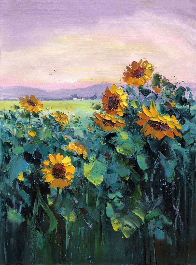 Sunflower Painting By Angela Jeanine Saatchi Art