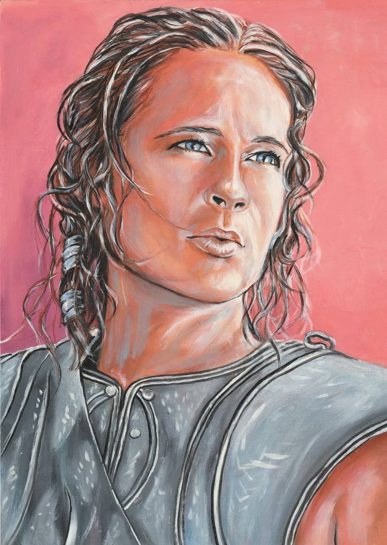 Brad Pitt, Troy, Achilles, ORIGINAL Oil Painting by Svetlana Pelin ...