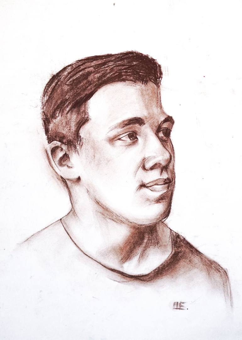 Portrait of a young men. Daniel Drawing by Ekaterina Shevchenko ...