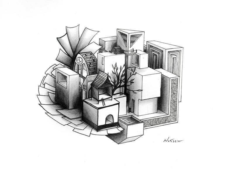 Solitude Drawing by Notseig Art | Saatchi Art